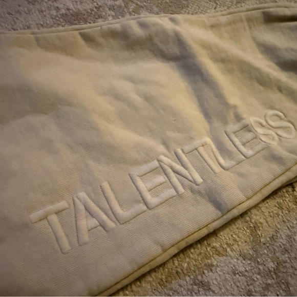 TALENTLESS | Pants | Talentless Mens Sweatpants Bone Embroidered Logo ...